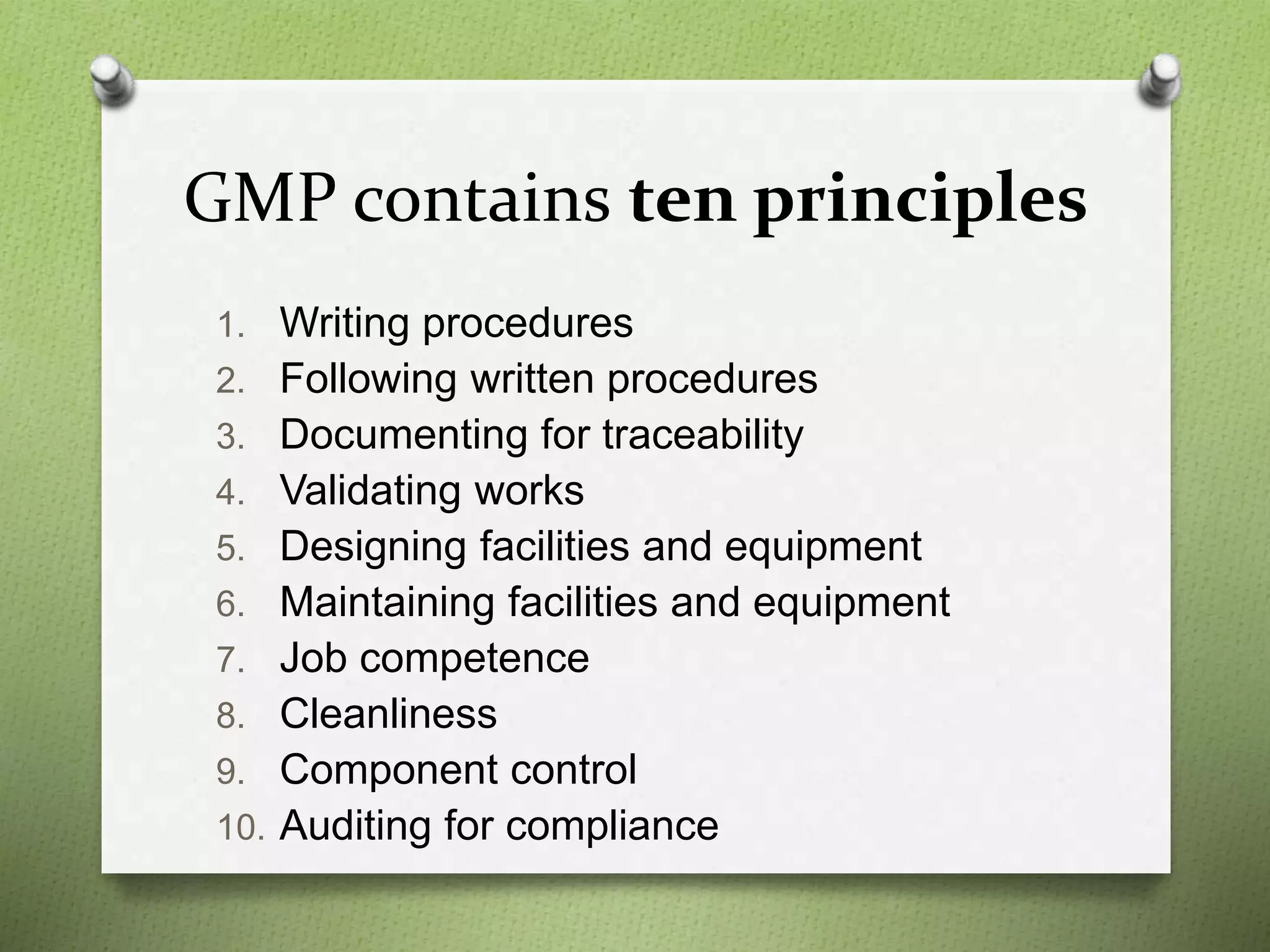 GMP and GHP | PPTX
