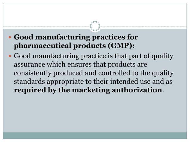 GMP good manufacturing practice) | PPTX | Pharmaceutical Industry | Industries