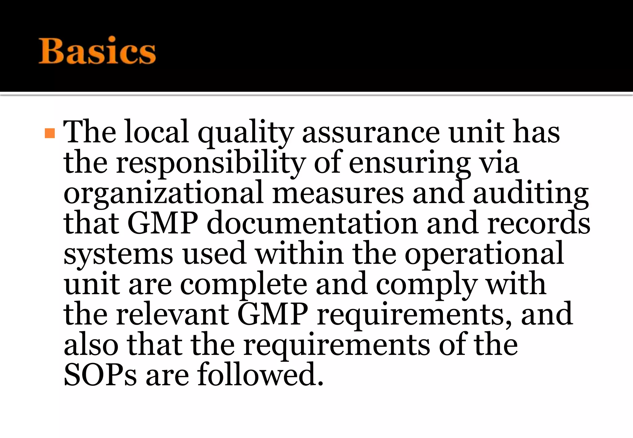 GMP documentation | PPSX