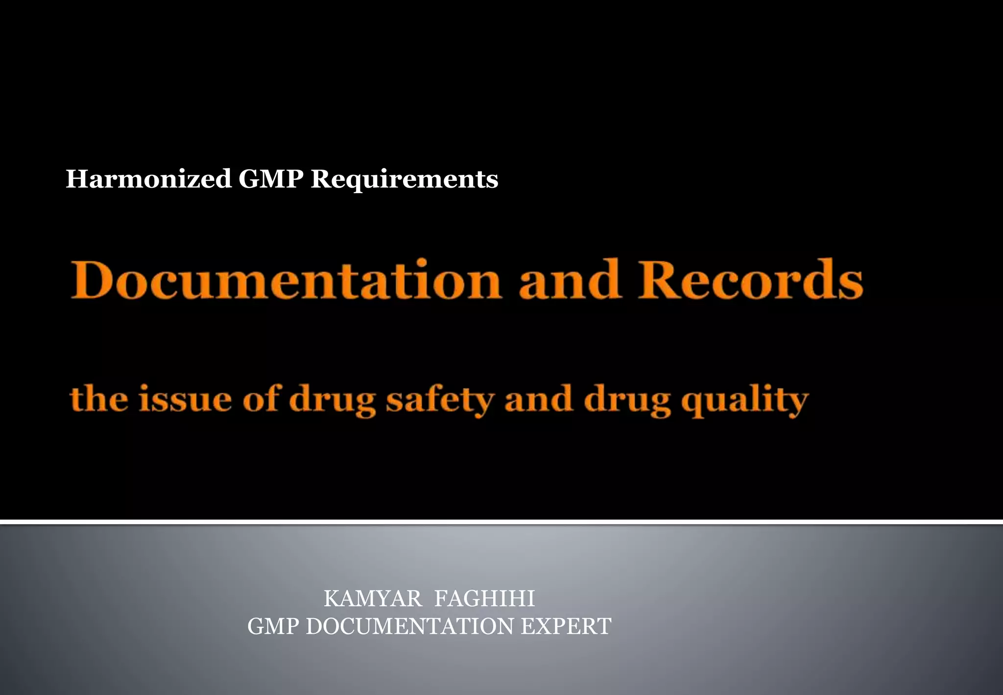 GMP documentation | PPT