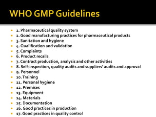 GOOD MANUFACTURING PRACTICE | PPTX