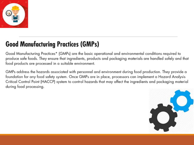 GMP in Food Processing Sector | PPTX