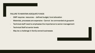 Good Manufacturing Practice (GMP) | PDF