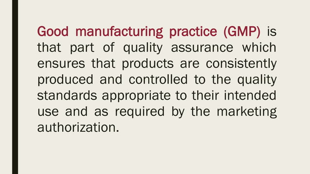 Good Manufacturing Practice (GMP) | PDF | Pharmaceutical Industry ...