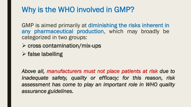 Good Manufacturing Practice (GMP) | PDF | Pharmaceutical Industry ...