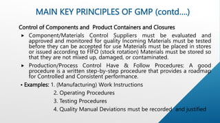 good manufacturing practices presentation | PPTX