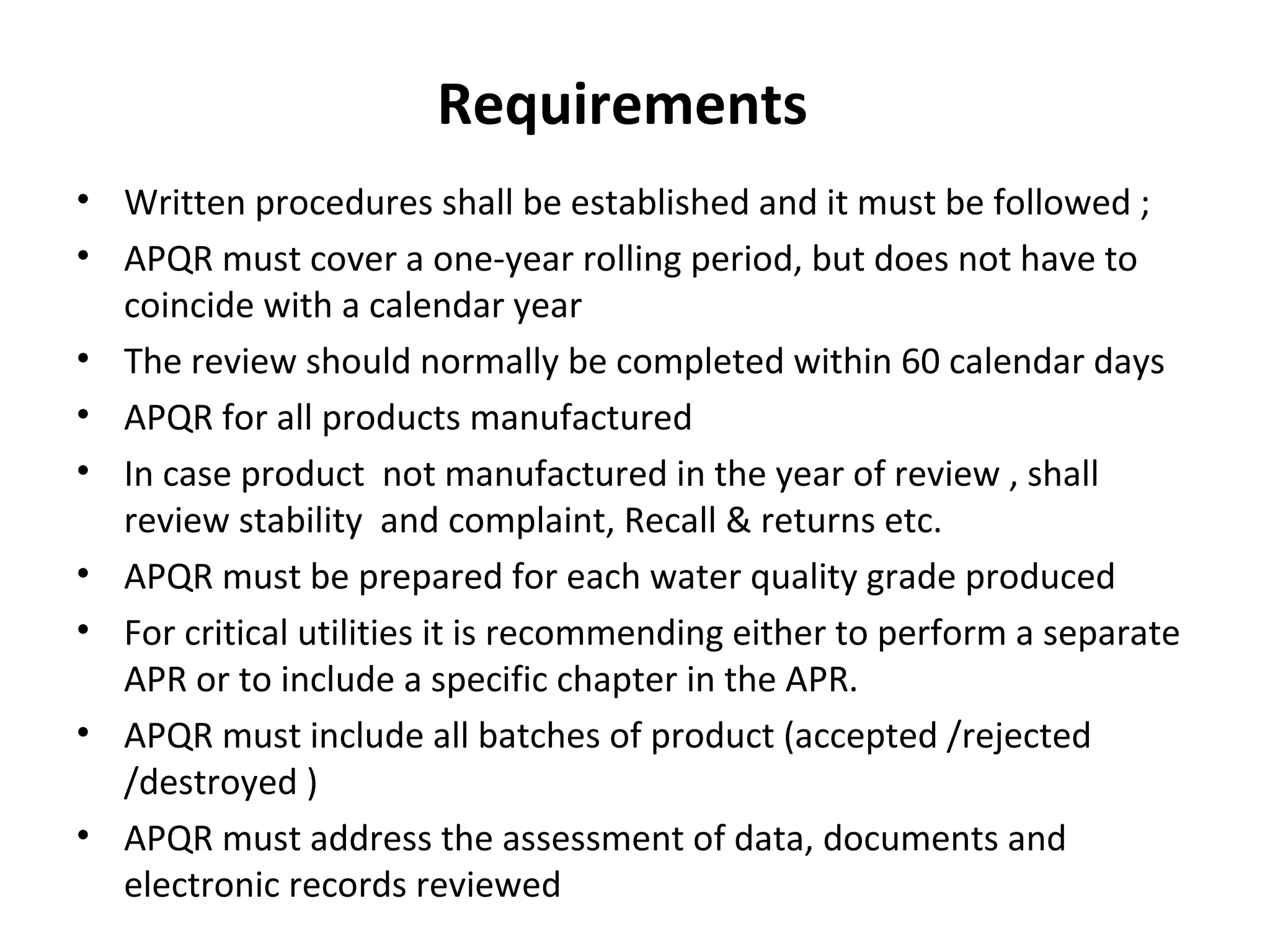 GMP- APQR training | PPT