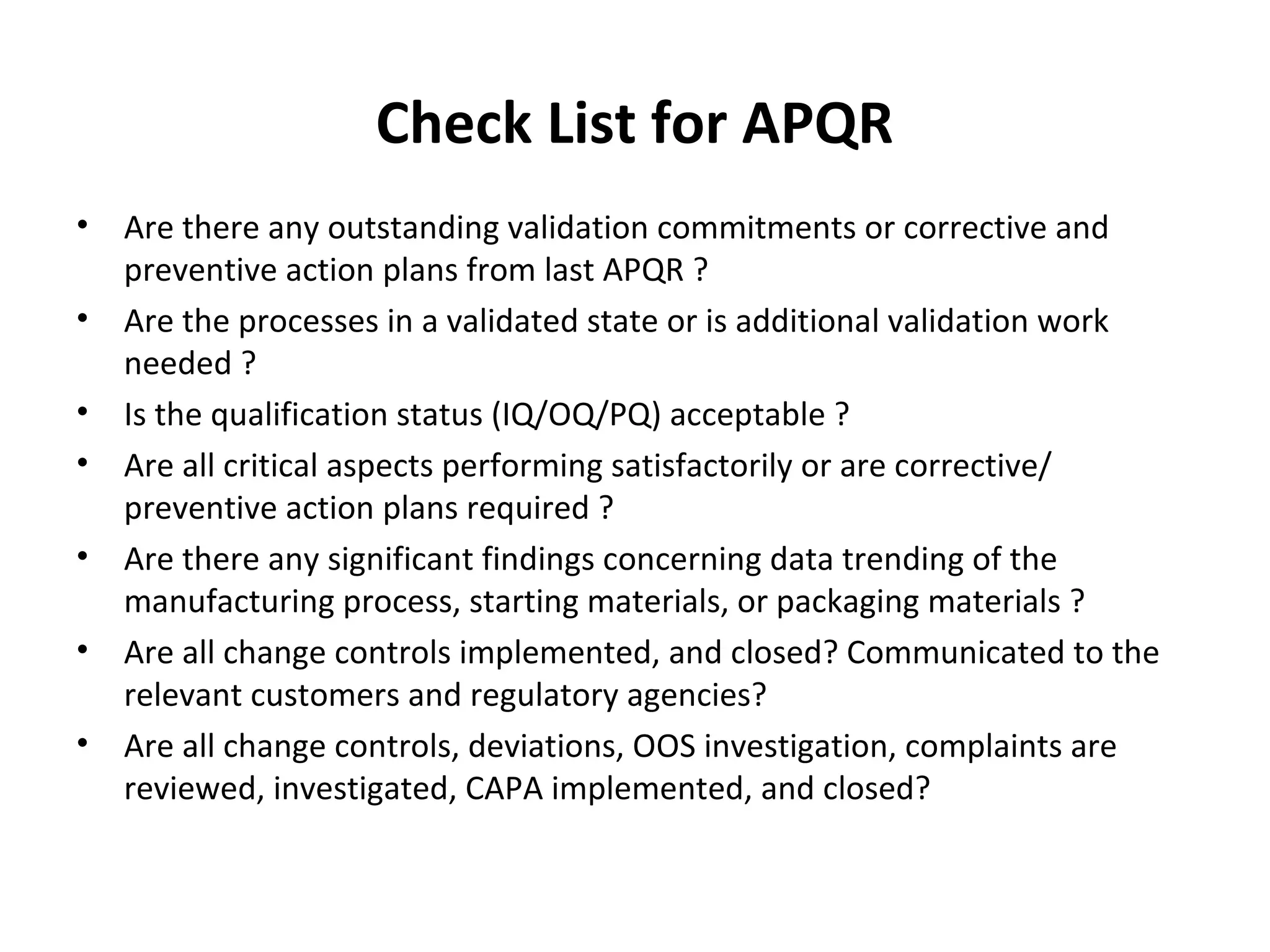 GMP- APQR training | PPT