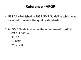 GMP- APQR training | PPT
