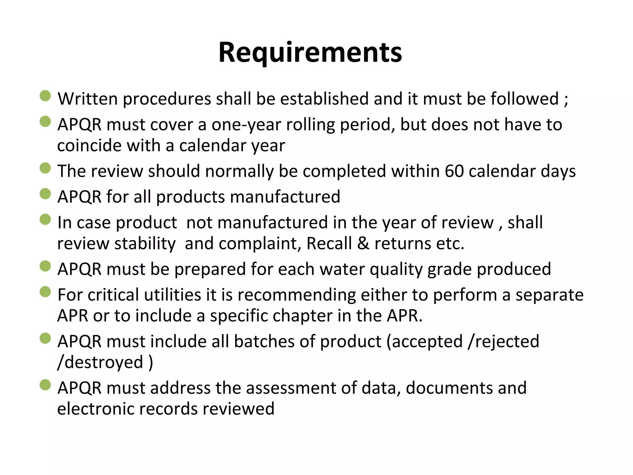 GMP- APQR Training | PPT