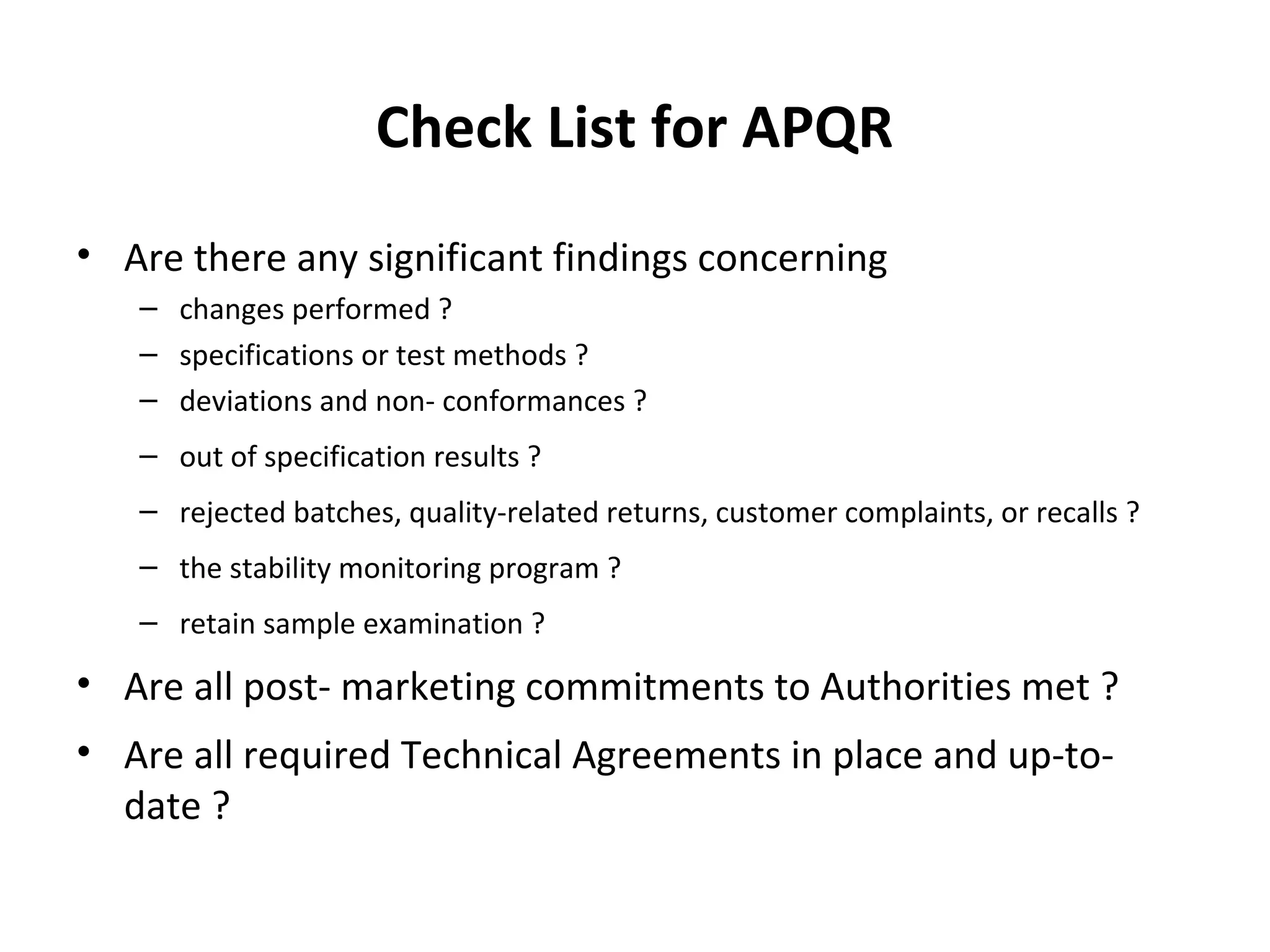 GMP- APQR Training | PPT