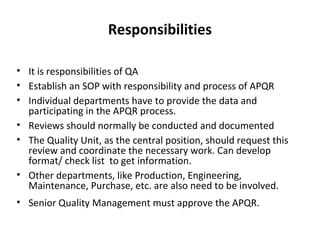 GMP- APQR Training | PPT