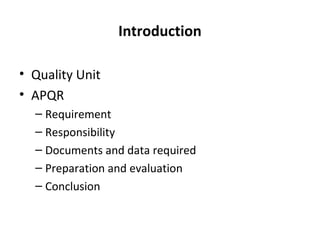 GMP- APQR Training | PPT