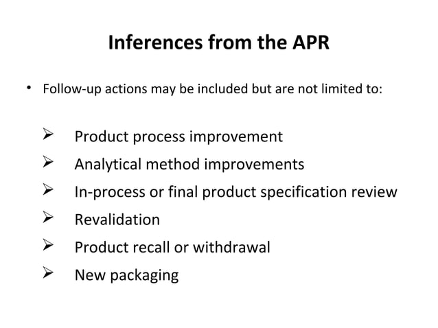 GMP- APQR Training | PPT