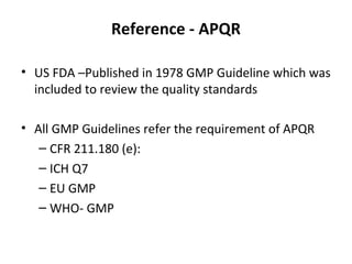 GMP- APQR Training | PPT