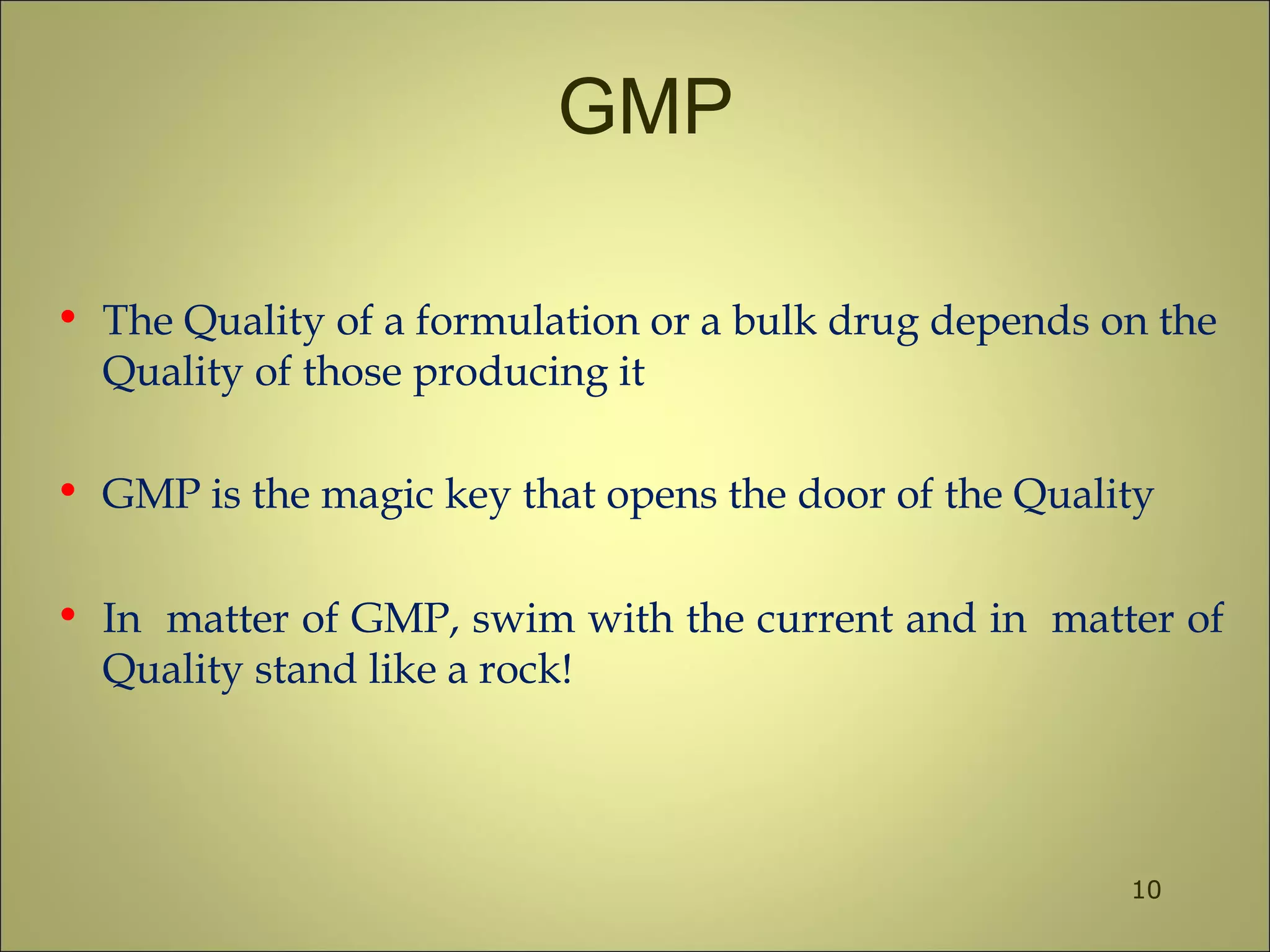 Gmp c gmp presentation | PPT