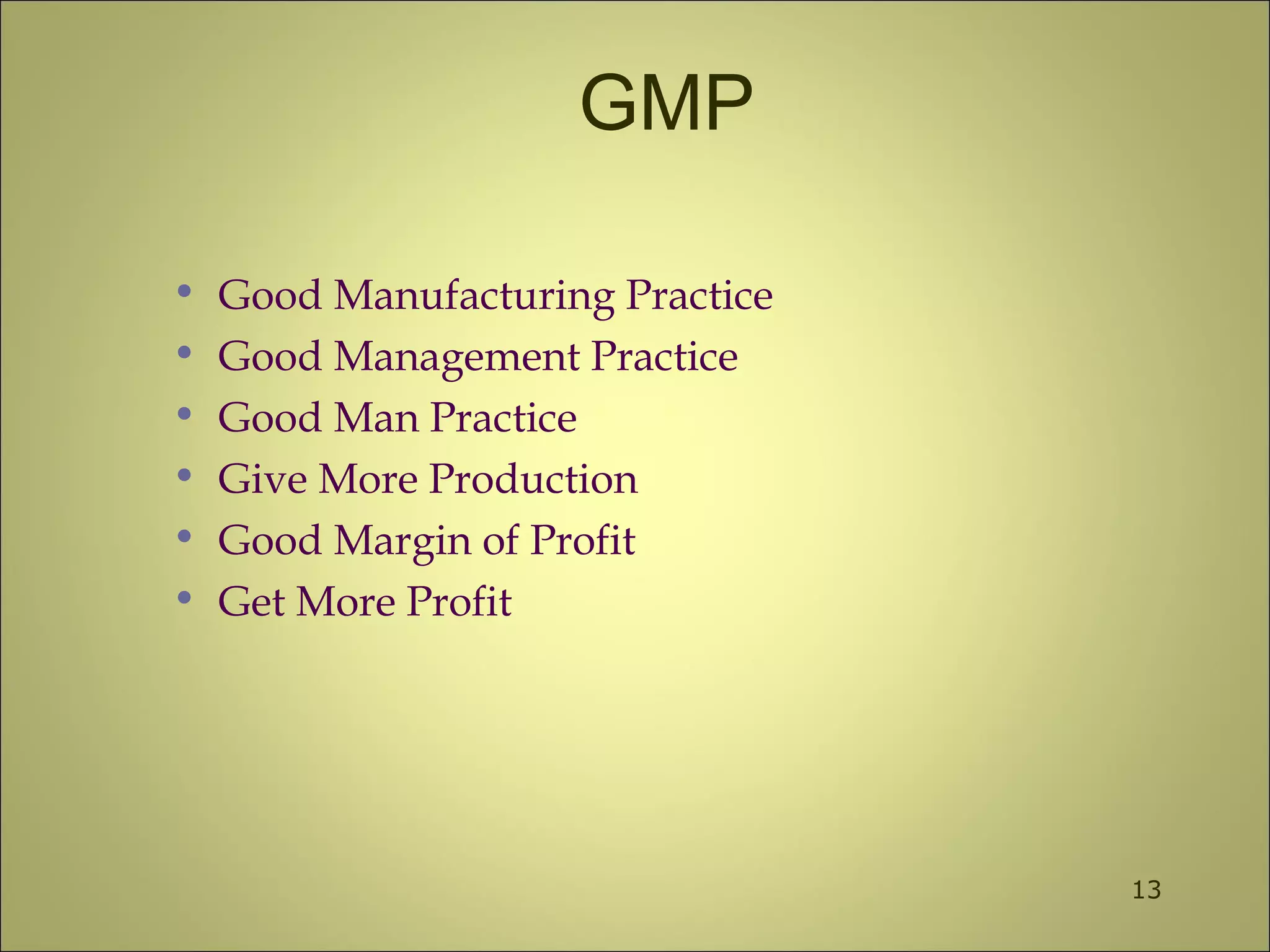 Gmp c gmp presentation | PPT