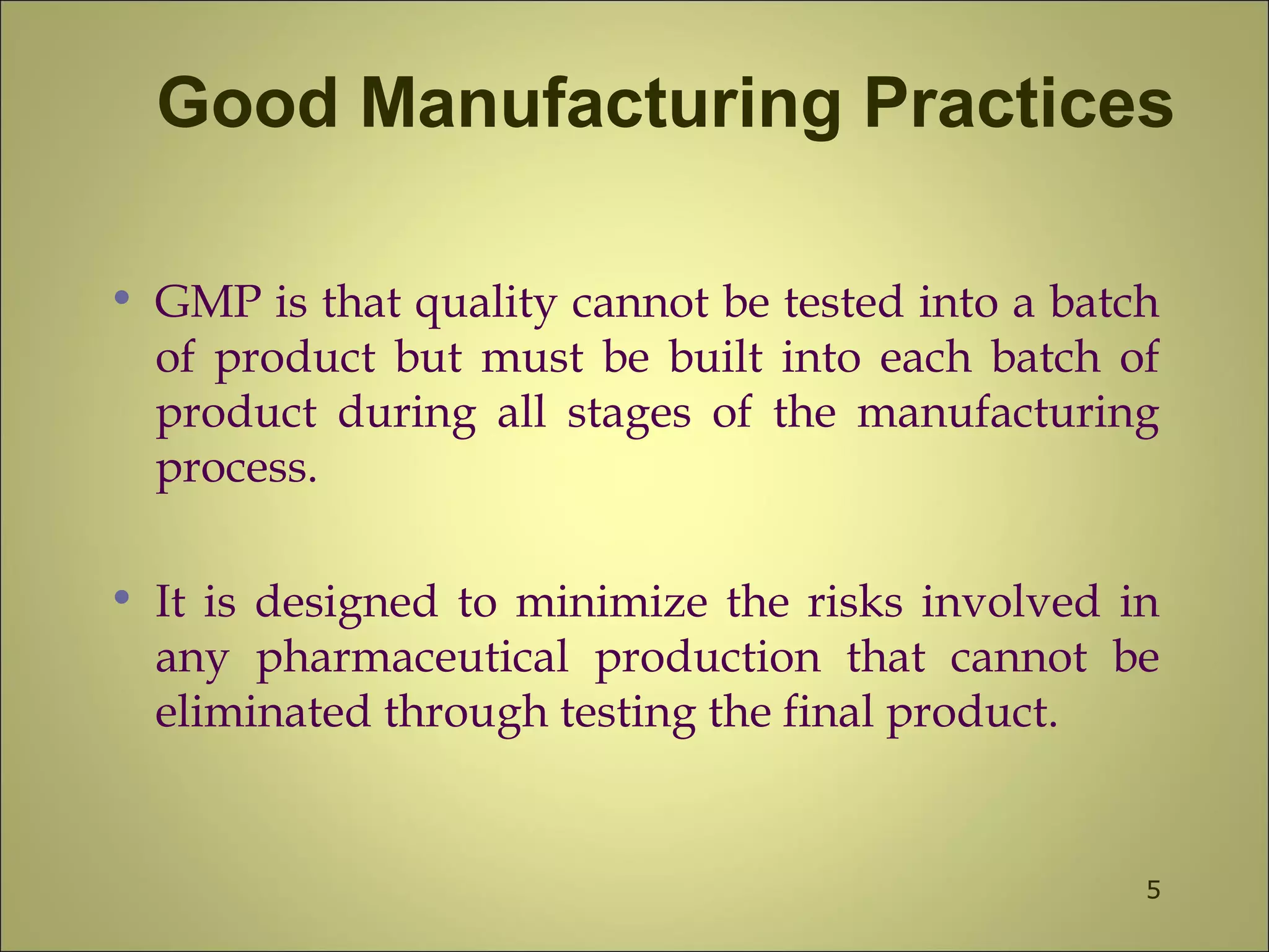 Gmp c gmp presentation | PPT