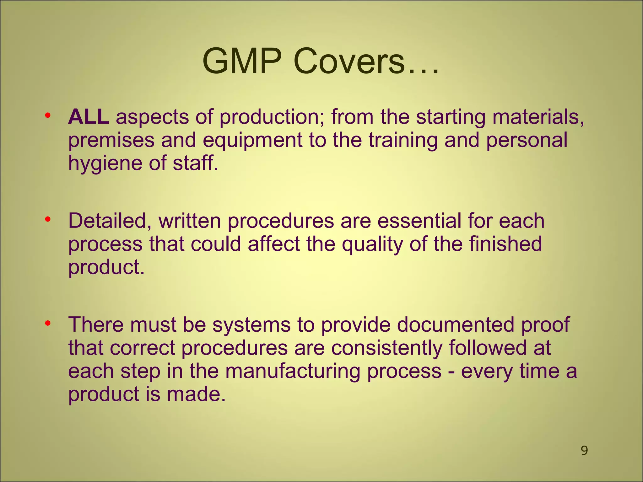 Gmp c gmp presentation | PPT