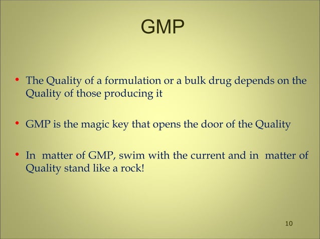 Gmp c gmp presentation | PPT