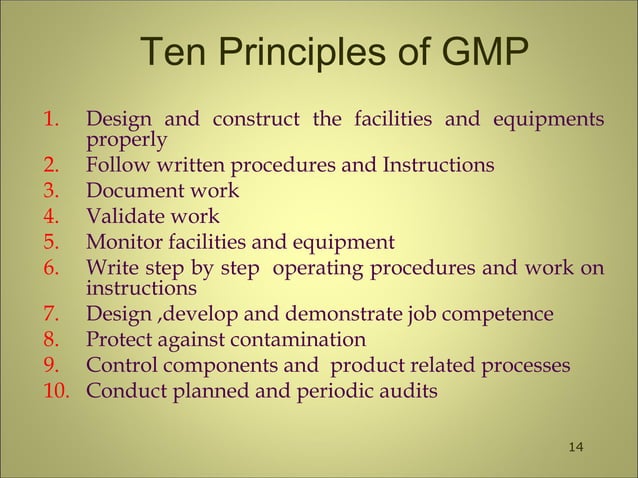 Gmp c gmp presentation | PPT