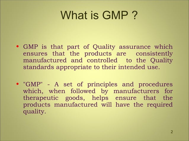 Gmp c gmp presentation | PPT