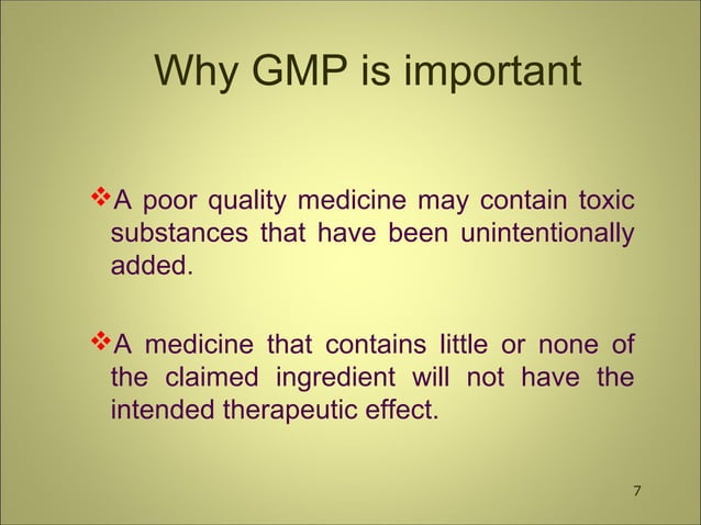 Gmp c gmp presentation | PPT