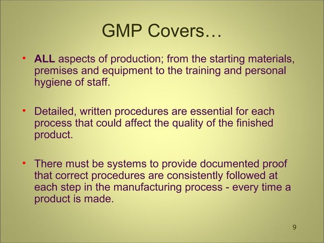 Gmp c gmp presentation | PPT
