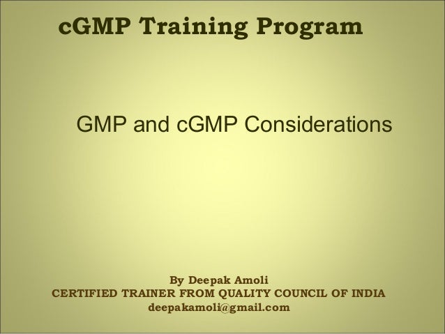 Gmp c gmp presentation