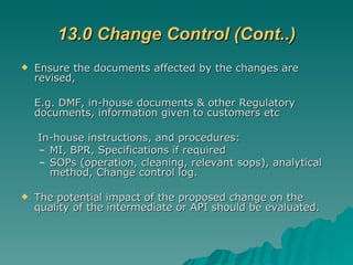 Gmp change control by amsavel | PPT