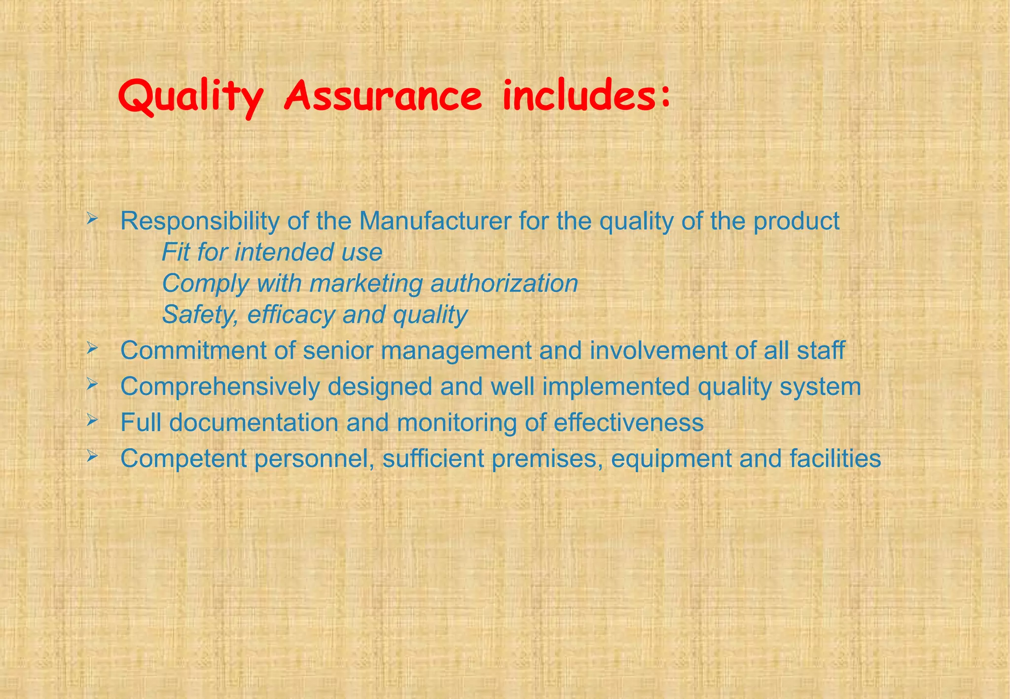 Good Manufacturing Practices (GMP)- Purpose and Principles | PPT