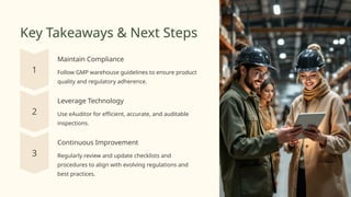 GMP Warehouse Checklist with eAuditor Audits & Inspections | PPT