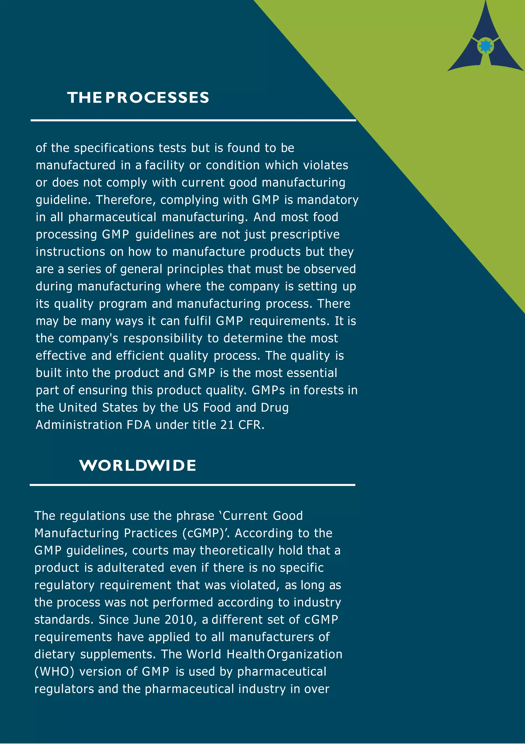 Good Manufacturing Practice (GMP) | Arrelic Insights | PDF