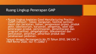 Penerapan Good Manufacturing Practices Industri | PPTX