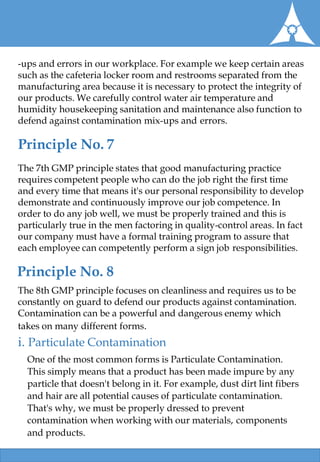 10 Principles of Good Manufacturing Practice (GMP) | PDF