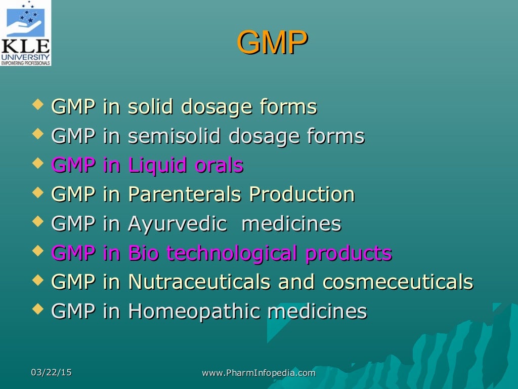 GMP and cGMP
