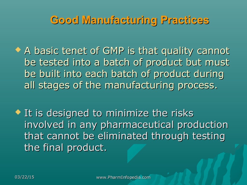 GMP and cGMP