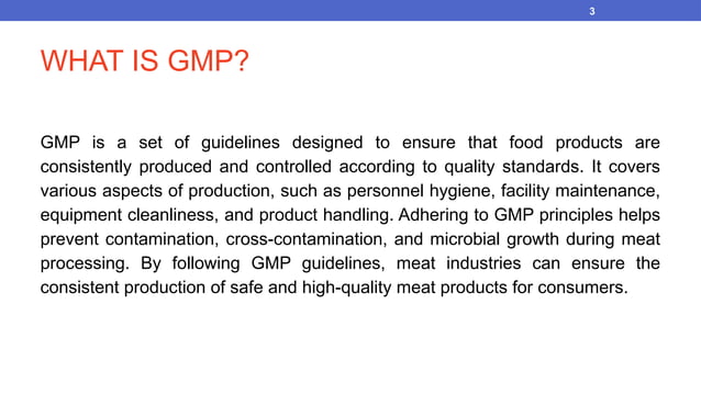 GMP AND HACCP in meat processing industry | PPTX