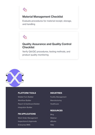 GMP Audit Checklists App Easily conduct GMP audits with this comprehensive checklist app. | PDF
