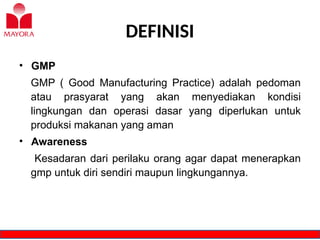 GMP AWARENESS AND IMPLEMENTATION NEW.pptx