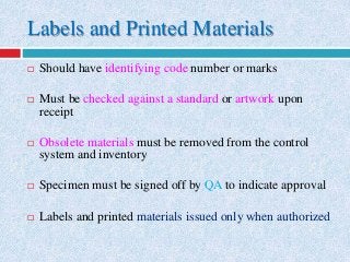 Good Manufacturing Practices by RK Vidyarthi | PPTX