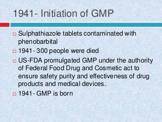 Good Manufacturing Practices by RK Vidyarthi | PPT