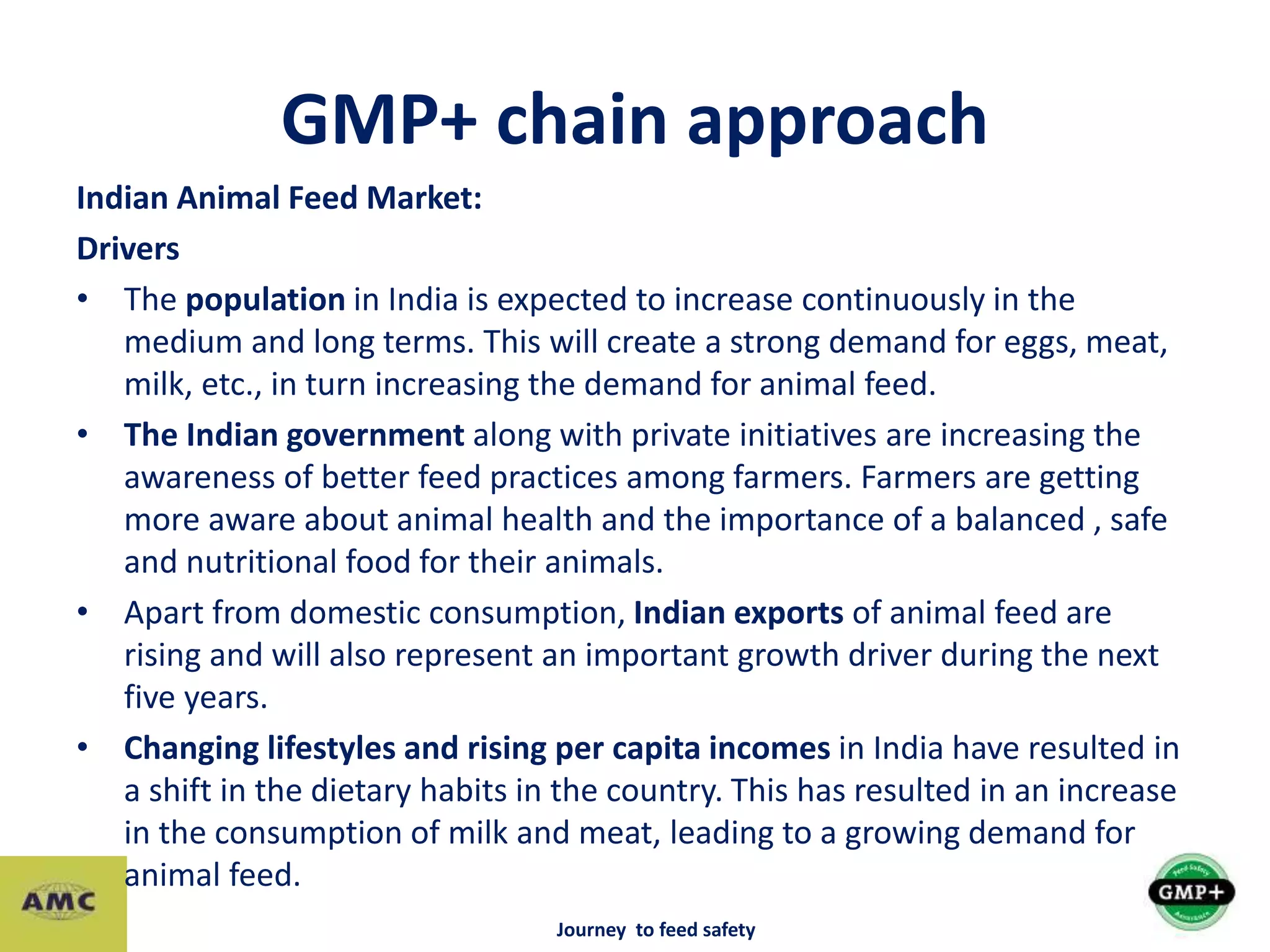 GMP + FSA -Animal feed safety through Global value chain approach | PPTX