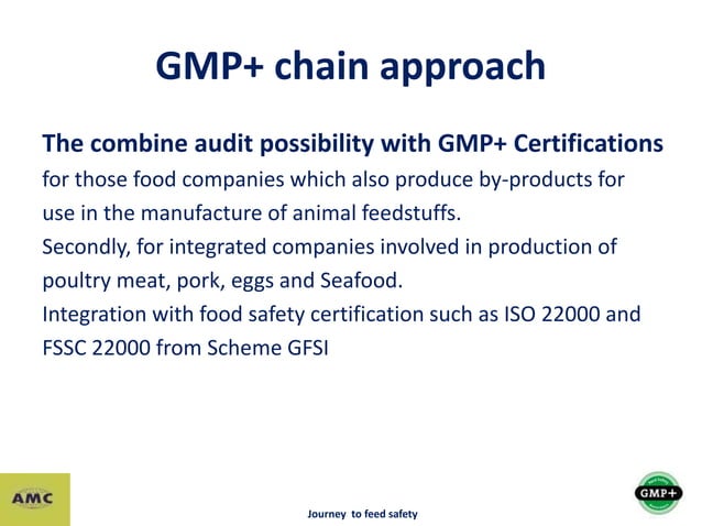 GMP + FSA -Animal feed safety through Global value chain approach | PPTX