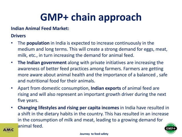GMP + FSA -Animal feed safety through Global value chain approach | PPTX