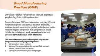 GMP dan SSOP Kota Semarang materi sosliasosasi | PDF