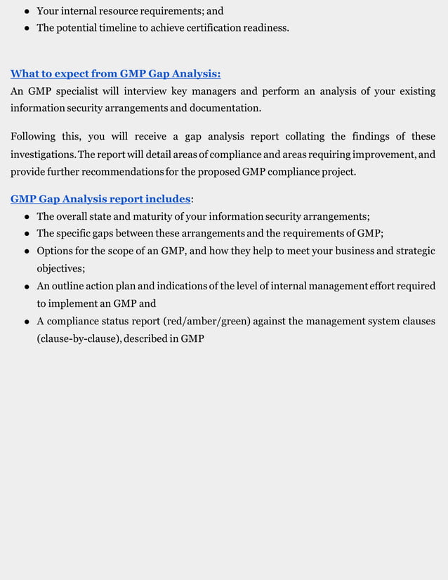 Gap Analysis | GMP | By Industry Experts | PPTX