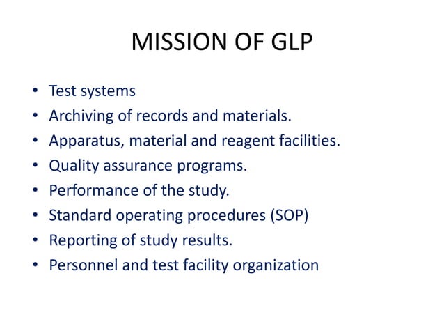 Gmp & glp | PPTX