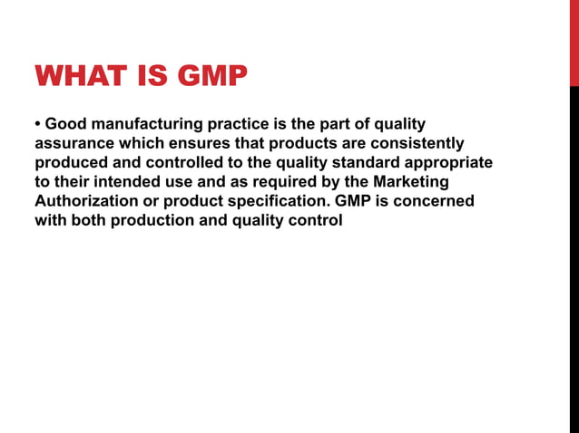 Gmp & glp | PPTX