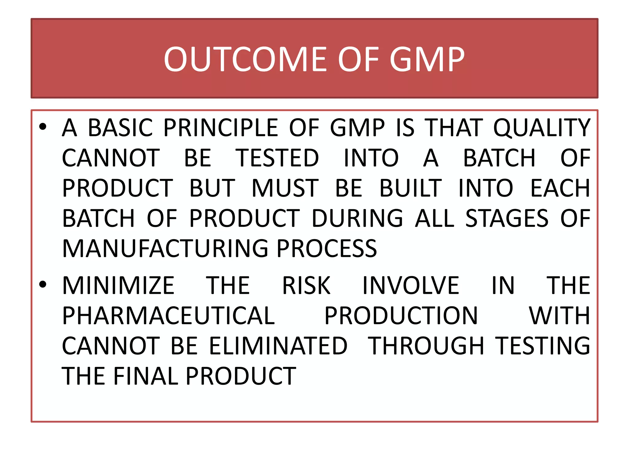 Gmp, glp, iso 9000, import | PPTX